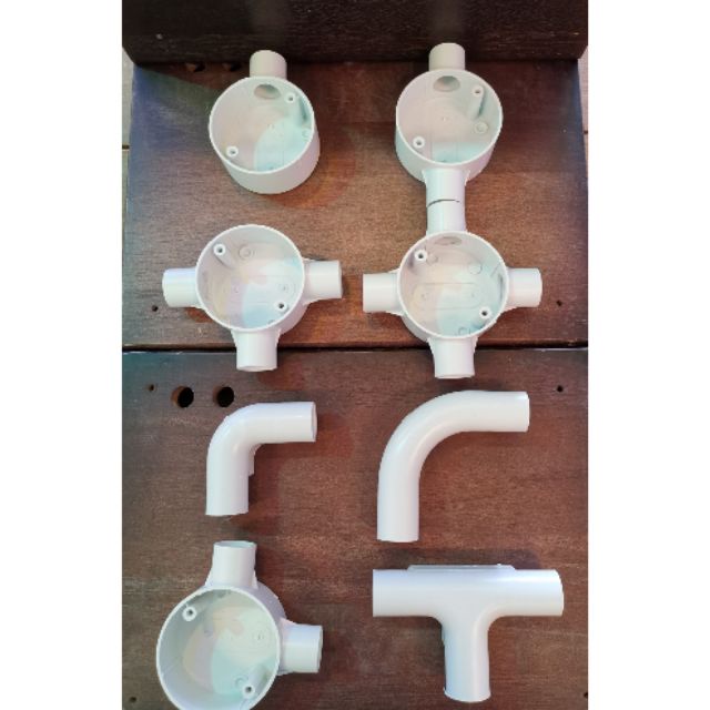 20mm 25mm pvc conduit accessories (1way 2way 3way 4way tee elbow long ...