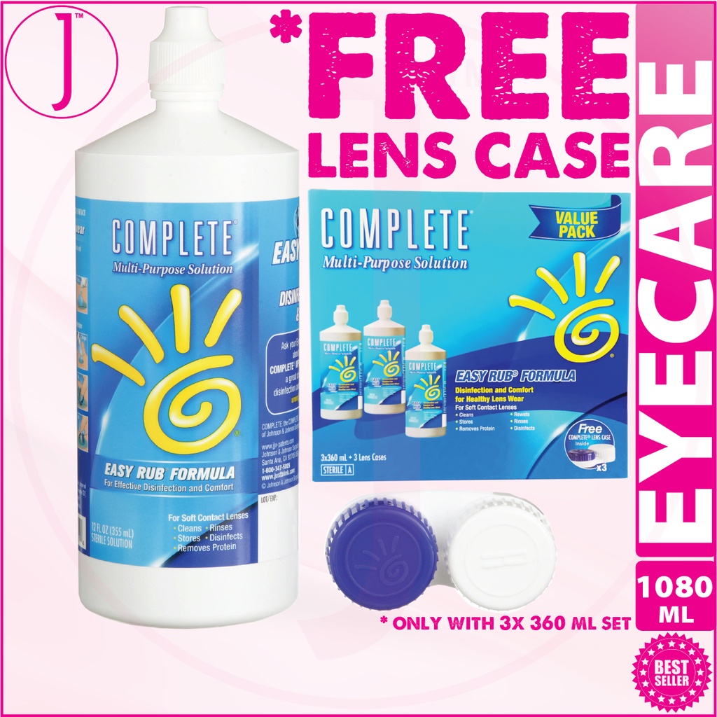 JOHNSON & JOHNSON COMPLETE Multi-Purpose Solution Contact Lens Cuci ...