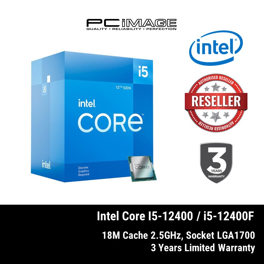INTEL CORE I5-12400 / I5-12400F 2.5GHZ, 6C/12T, 18MB CACHE, LGA 1700 PROCESSOR | Shopee Malaysia