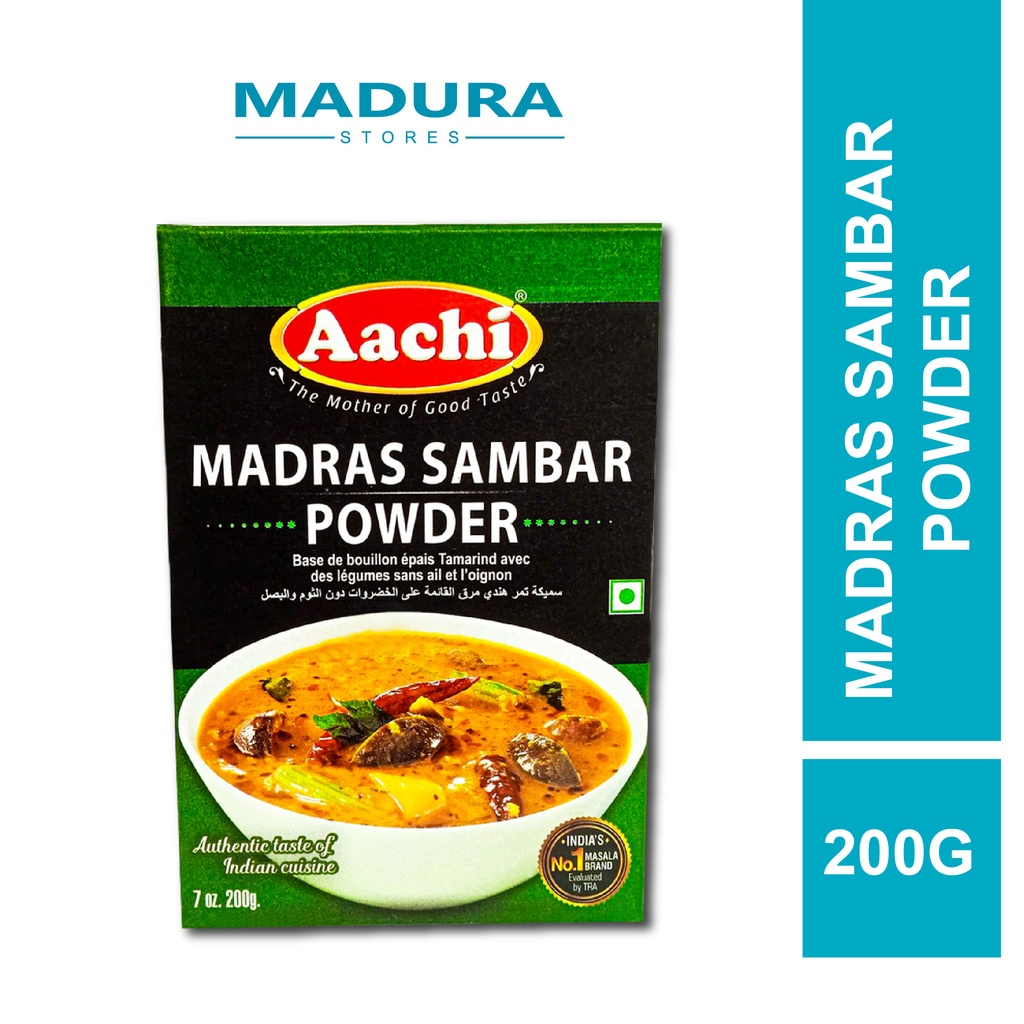 Aachi Madras Sambar Powder (Serbuk Kari Dhal Madras) 200g | Shopee Malaysia