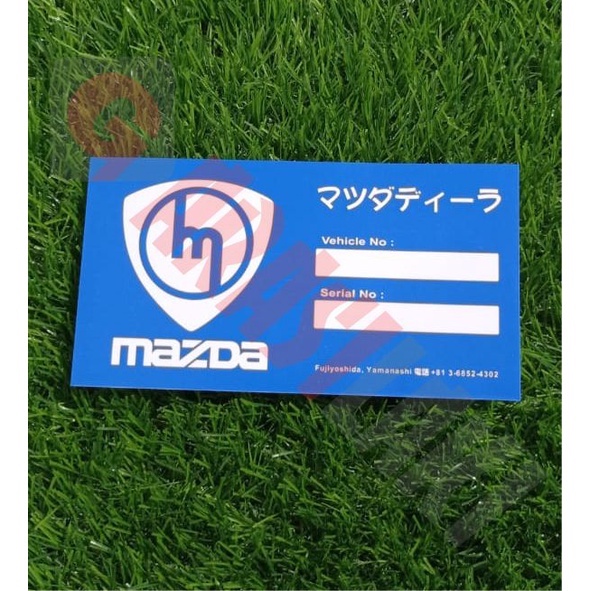 Mazda LOGO BARCODE STICKER STICKED IN GLASS | Shopee Malaysia