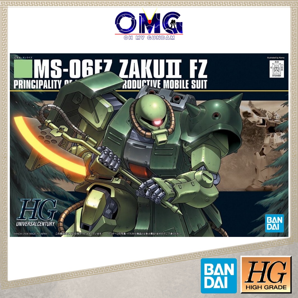 Bandai HGUC MS-06FZ Zaku II Kai Gundam 58262 HG MS06FZ Zaku 2 Kai HG Green Zaku Universal ...