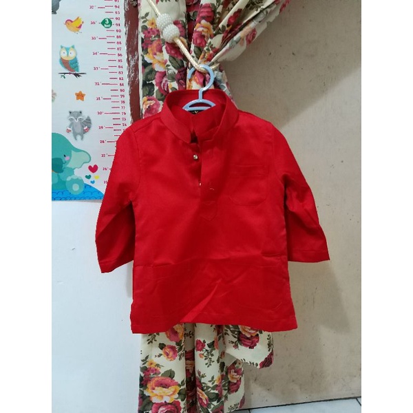 LELONG!! NEW Baju Melayu Budak Teluk Belanga Siap Seluar Merah Cili ...