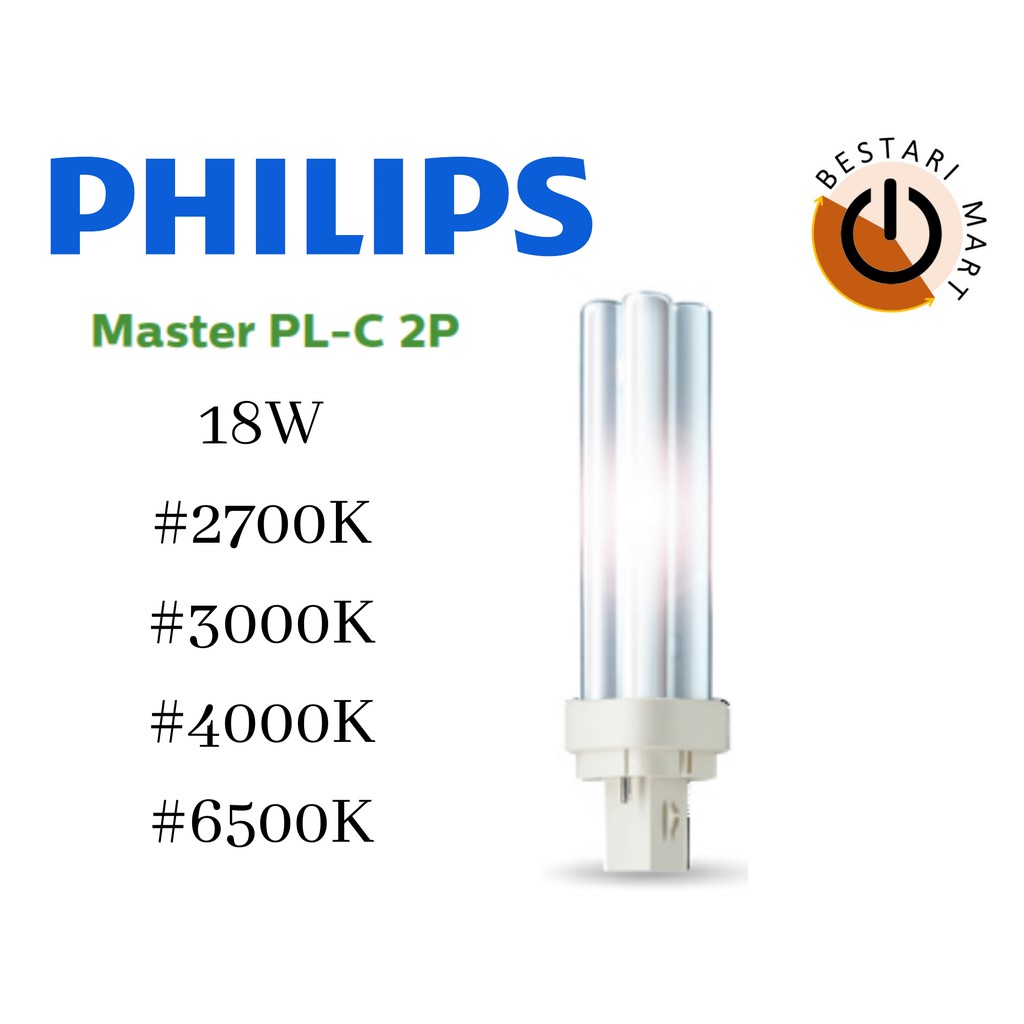 PHILIPS MASTER PL-C 18W 2PIN (827 / 830 / 840 / 865) (GENUINE) | Shopee Malaysia