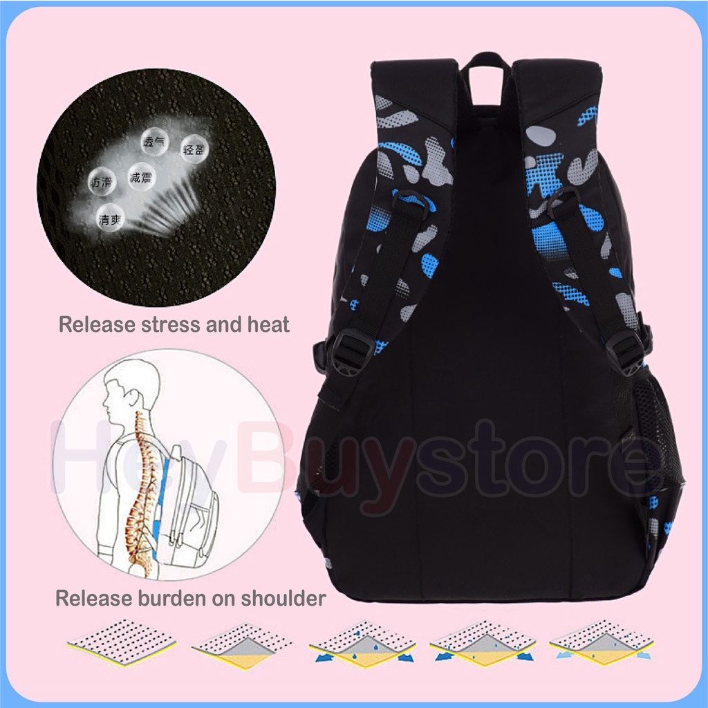 ZMBABY 46cm Primary Secondary School Bag Student School Bag Beg Sekolah ...