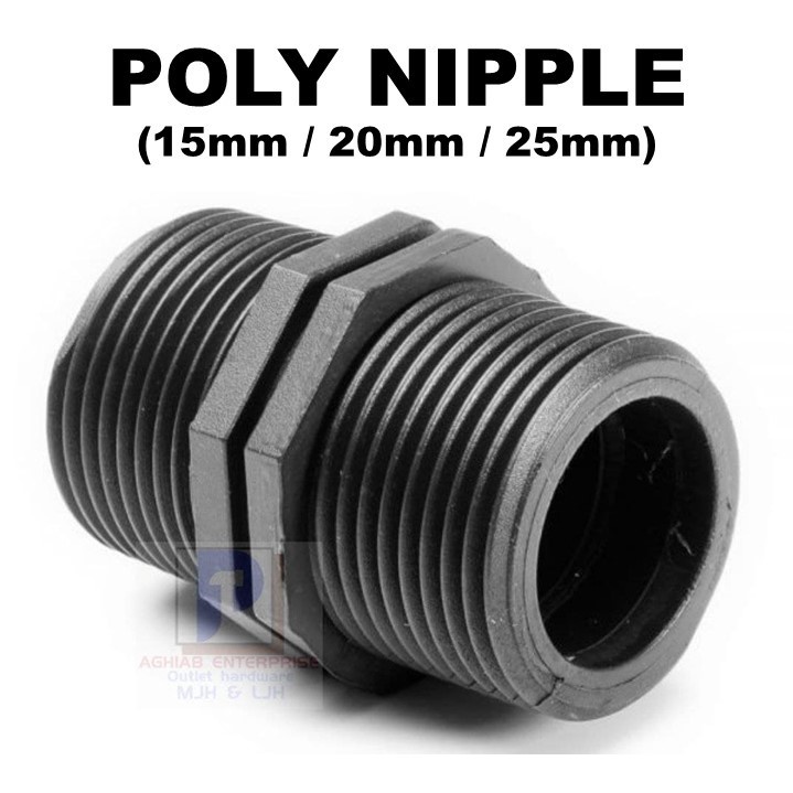 Poly Nipple (1/2", 3/4" & 1") 15mm 20mm 25mm | Shopee Malaysia