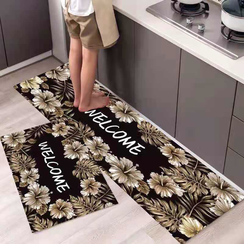 《Mega Deal》2 in 1 ANTI SLIP Geometric Series Kitchen/ Room Floor Mat ...