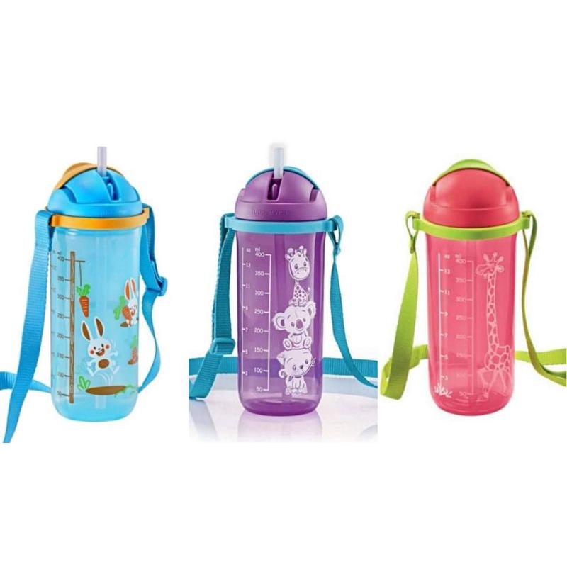Tupperware 400ml Straw Tumble Tumbler Giraffe Cartoon | Shopee Malaysia