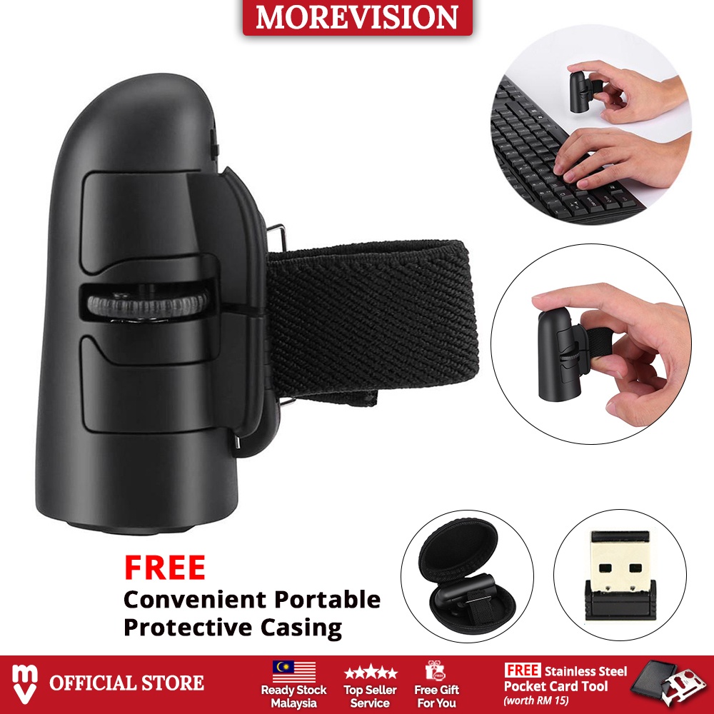 2.4GHz USB Wireless Finger Mouse Rings Mini Optical Mouse Mice ...