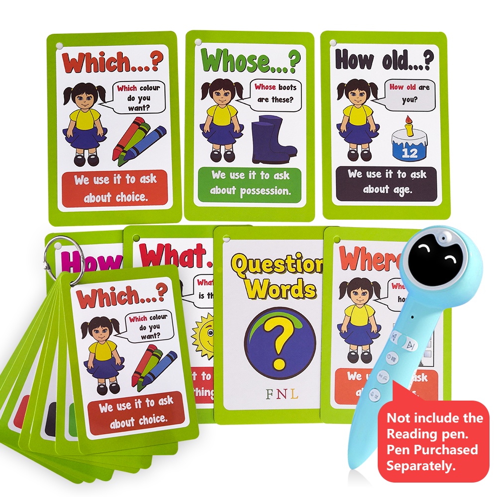 7Pcs English Question Words Flash Card Children Activities Education ...