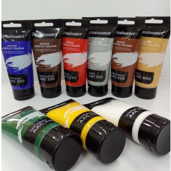 renaissance acrylic colour 75ml Tube | Color Chart, Renaissance ...