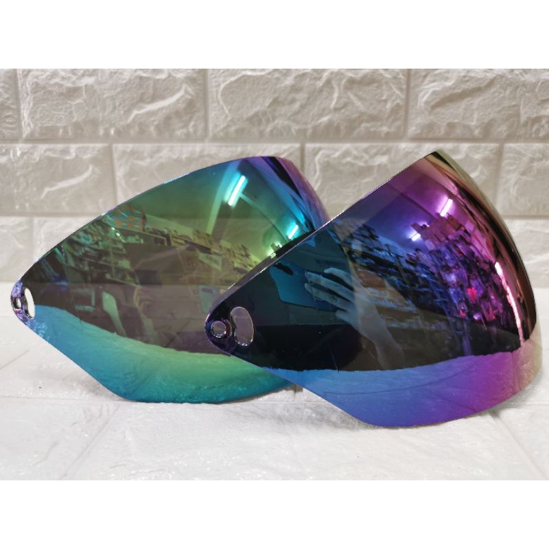 VISOR HELMET HALF CUT (XDOT ) VISOR CRUISER TINTED & RAINBOW (LOCAL ...