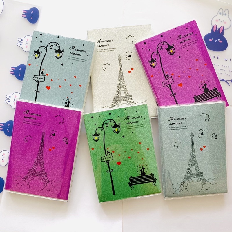 A6 Mini Notebook Paris wirh PVC plastic cover notebook buku nota ...