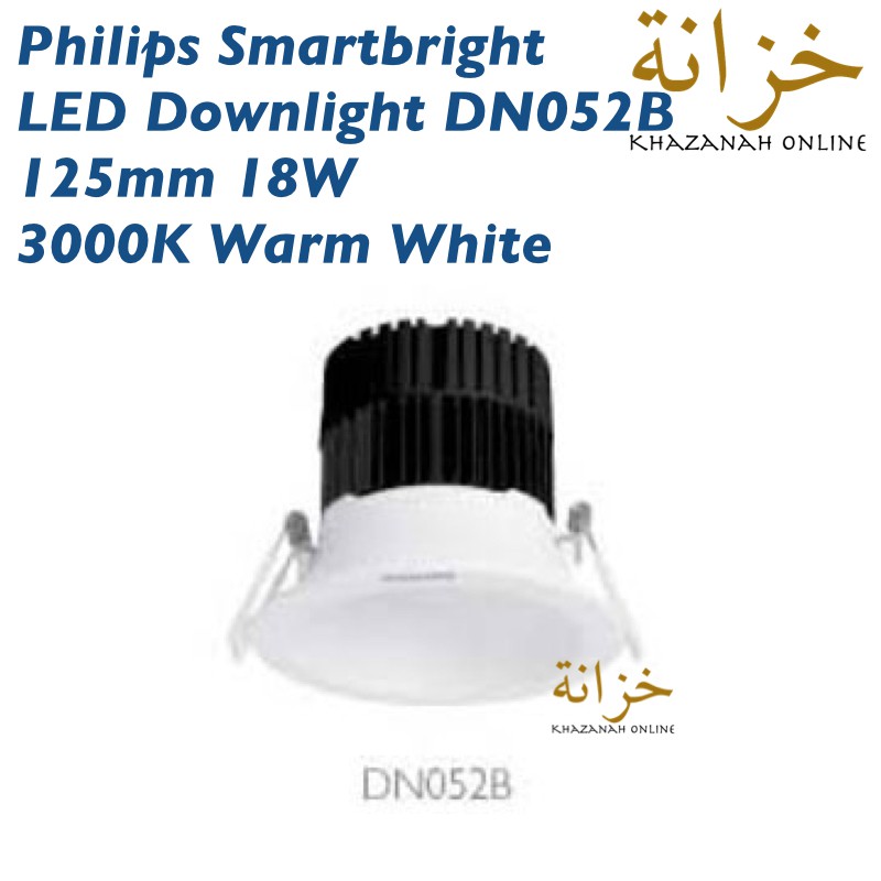 Philips LED Downlight DN052B 5" 125mm 18W 3000K Warm White | Clearance ...