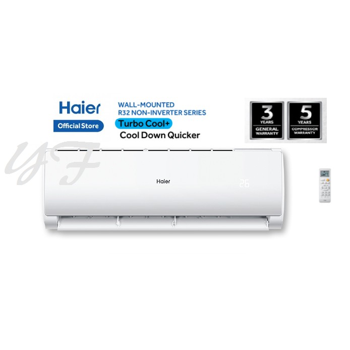 (IPOH AREA)HAIER R32 NON-INVERTER AIR-CONDITIONER (1.0HP/1.5HP/2.0HP/2 ...