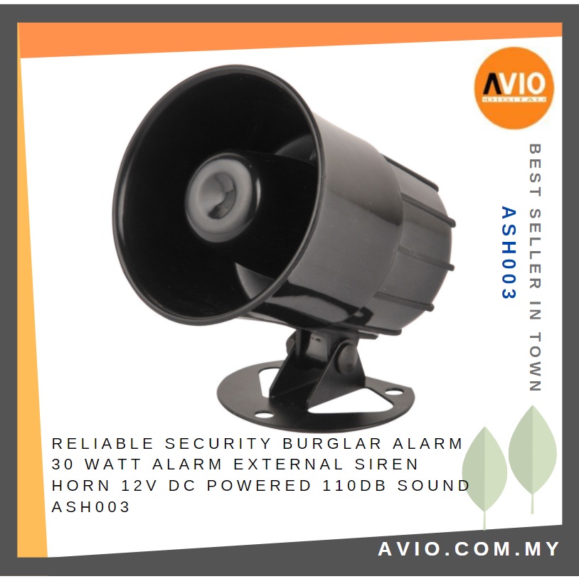 Wired Security Burglar Alarm 30 Watt 30W Alarm External Siren Horn 12V ...