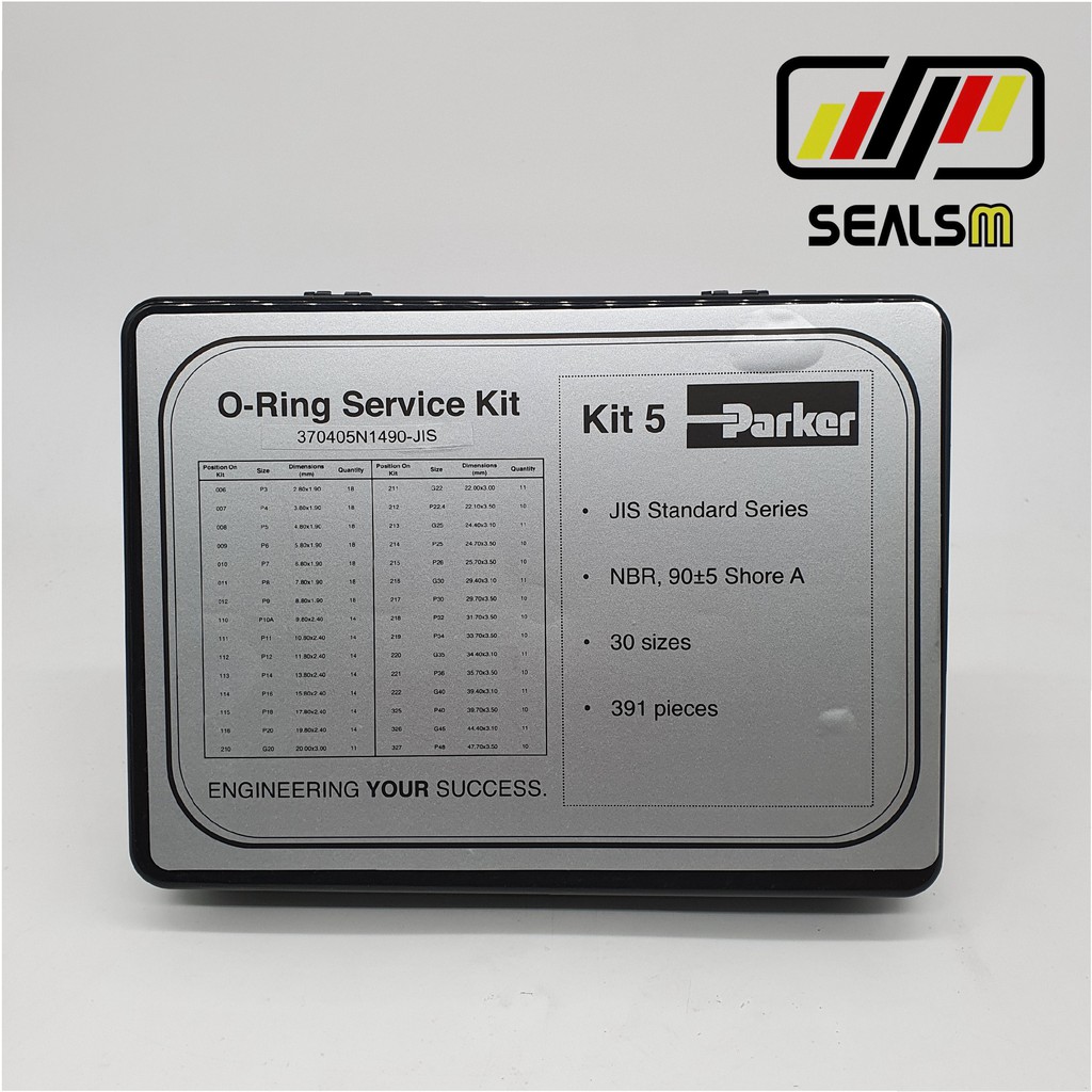 PARKER O RING KIT5 JIS NBR90 BLACK 370405N1490-JIS 30SIZES 391PCS ...