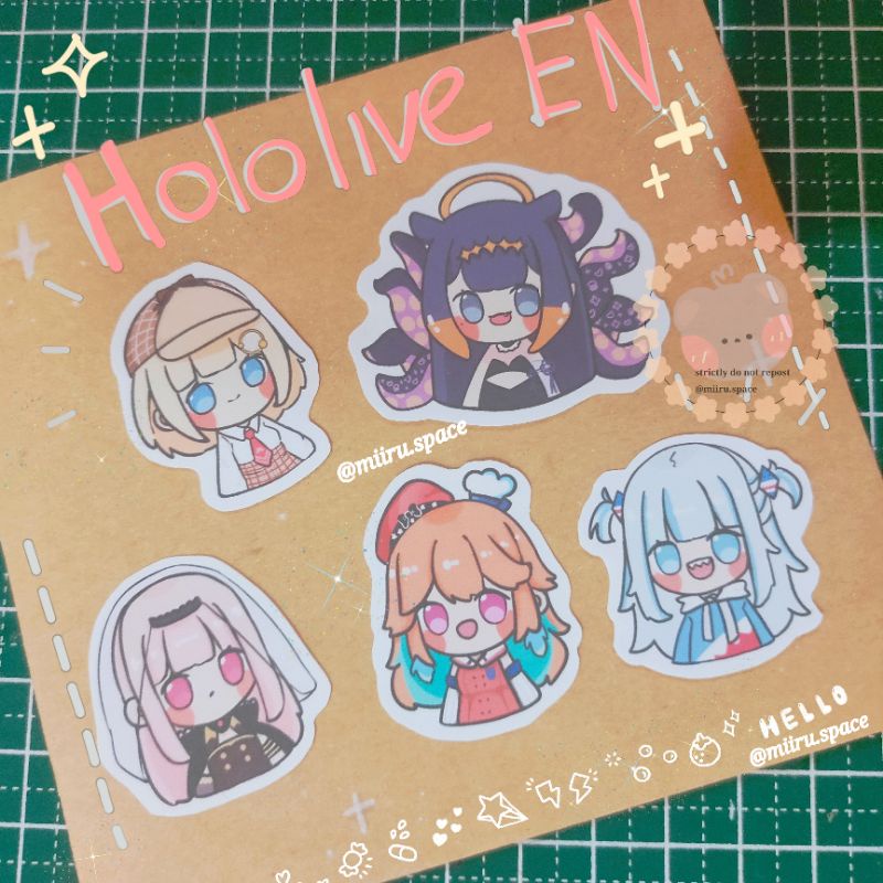 Hololive Vtuber Stickers Bujo Diary Mori Calliope Gawr Gura Takanashi ...