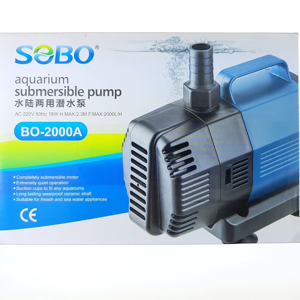 SOBO Amphibious Aquarium Eco Pond Water Pump BO-1800A BO-2000A BO-2800A ...