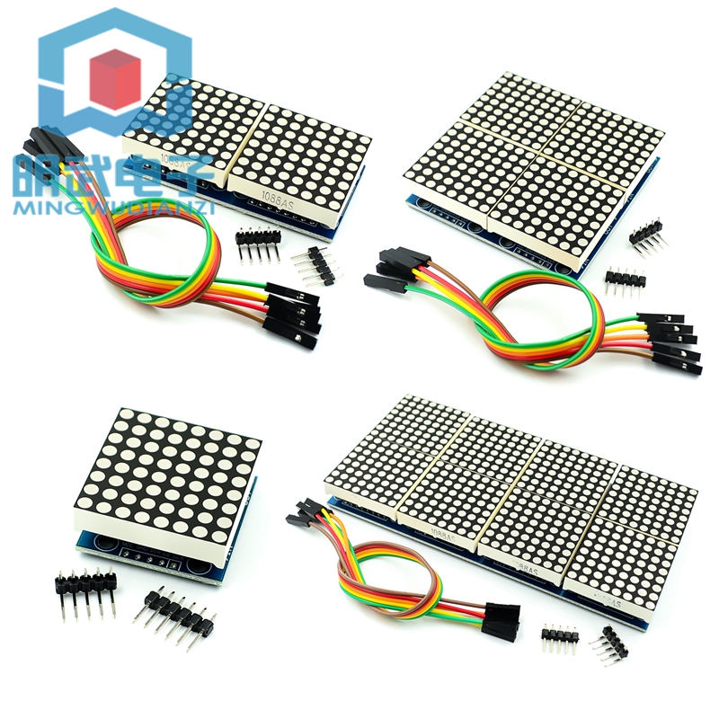 1/2/4/8 bit MAX7219 dot matrix module control module MCU control and drive LED display module ...