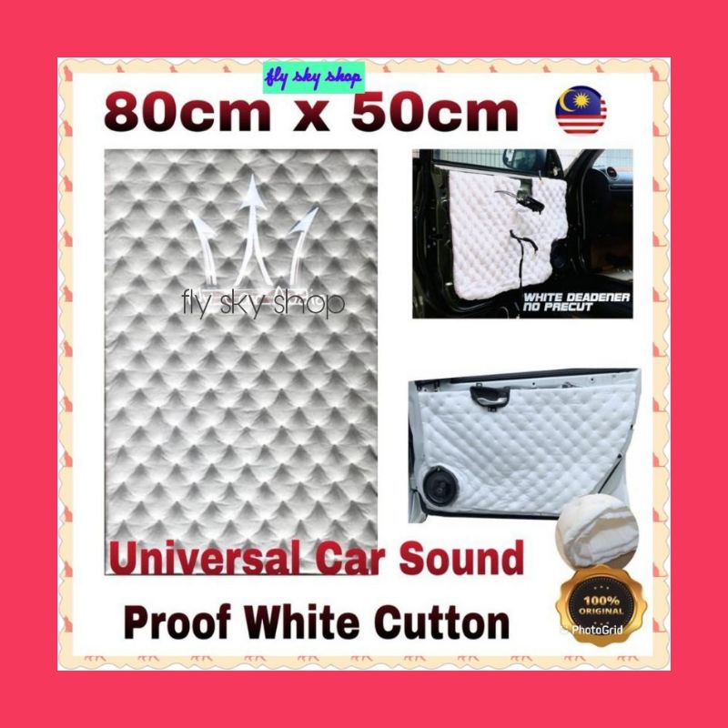 🔥🔥💯💯80cm x 50cm Car Sound Proof White Cutton Sponge# soft fabric ...
