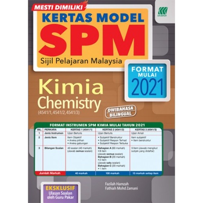 Kertas Model SPM Kimia (Bilingual) | Shopee Malaysia