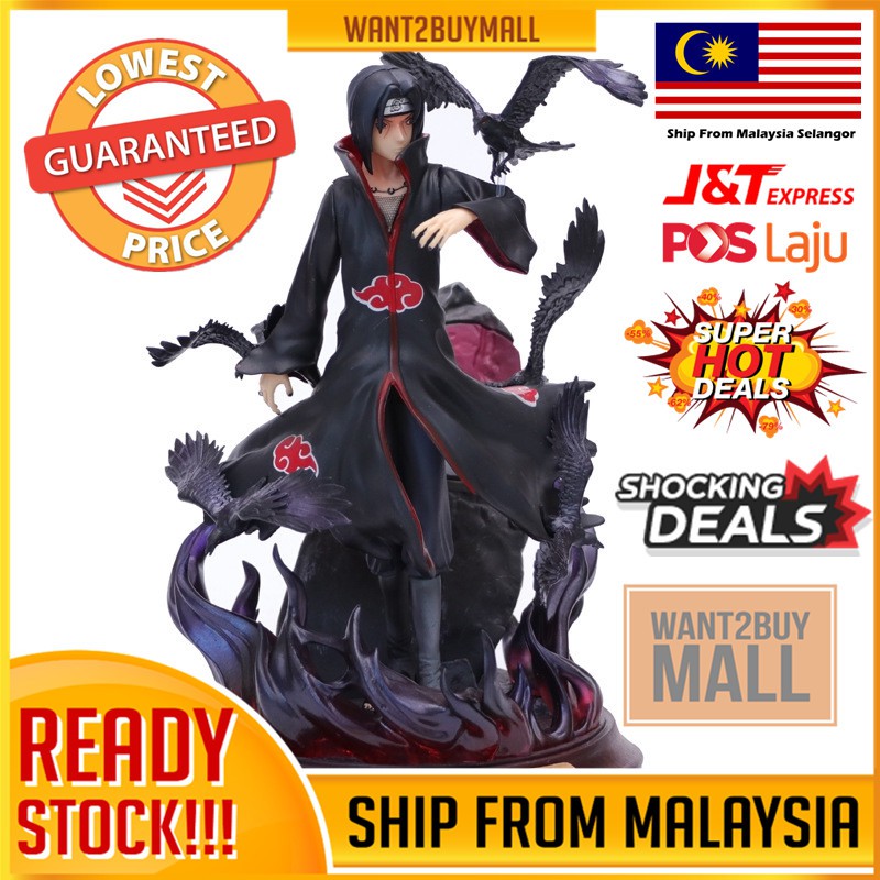 🇲🇾 🏆 30cm Naruto Premium Edition Akatsuki Crow Ver Uchiha Itachi Model ...