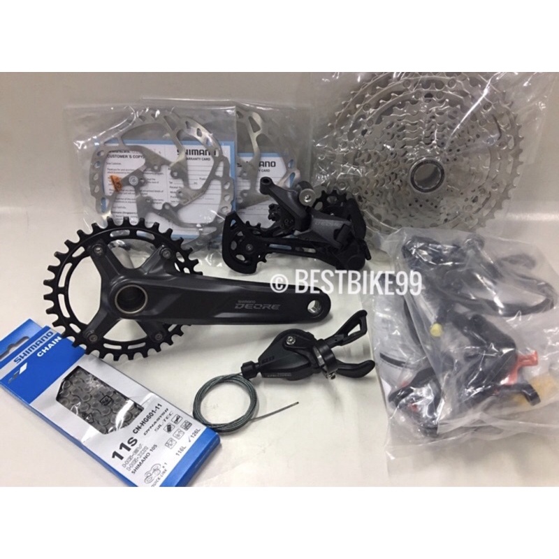 Shimano Deore M5100 Groupset 1x11 speed MTB (8item) ORIGINAL in BOX Hydraulic Cassette Crankset ...