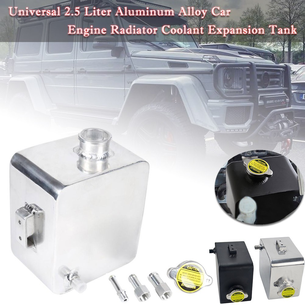 Universal 2L Litre Polished Alloy Header Expansion Water Tank & Cap ...