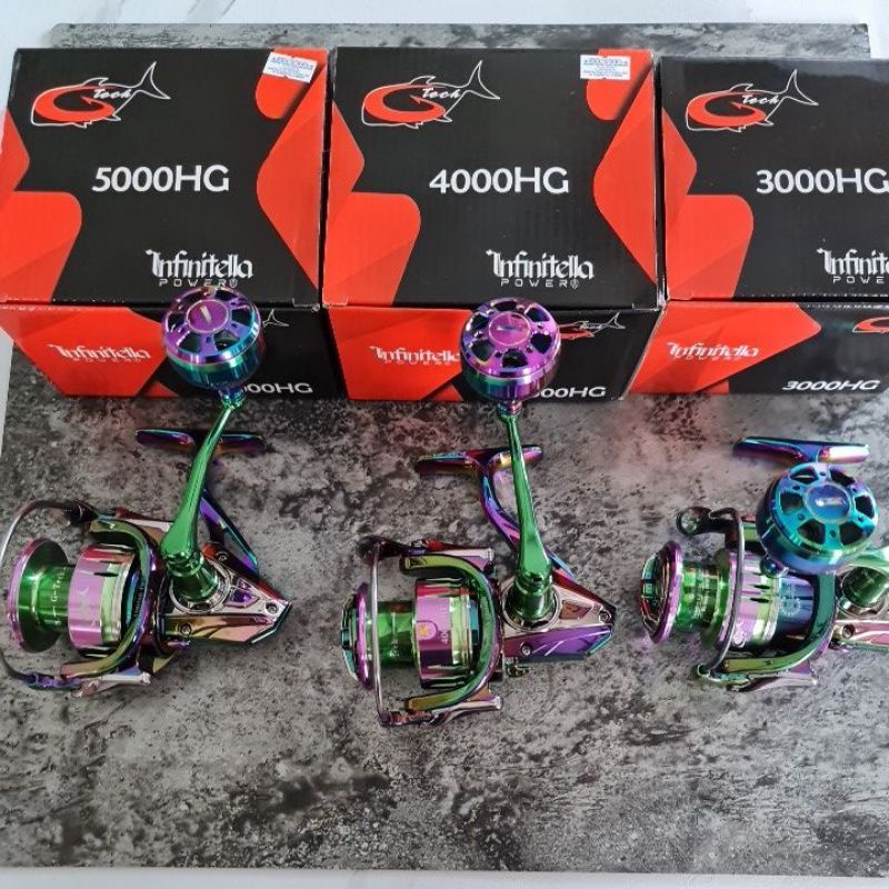 【Gtech】Infinitella power spinning reel(free line) | Shopee Malaysia