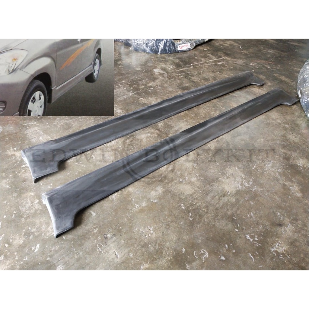 Toyota Avanza 2003 2006 OEM Side Skirt Pu Bodykit Toyota Tepi Skirt Lip ...