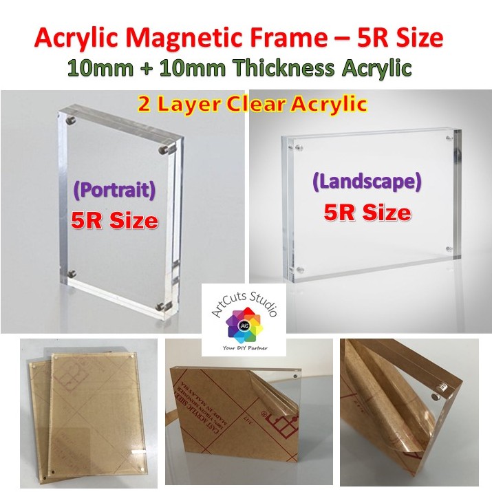Customize Clear acrylic magnet display / photo frame- bulk purchase ...