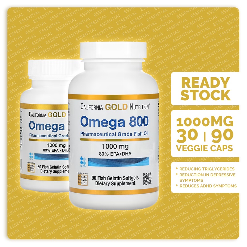 [Ready Stock] California Gold Nutrition Omega 800 Pharmaceutical Grade ...