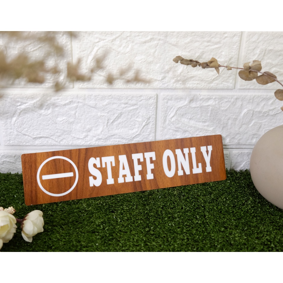 Sign Board Staff Only Label Room Marker Office Shop Signage | Shopee ...