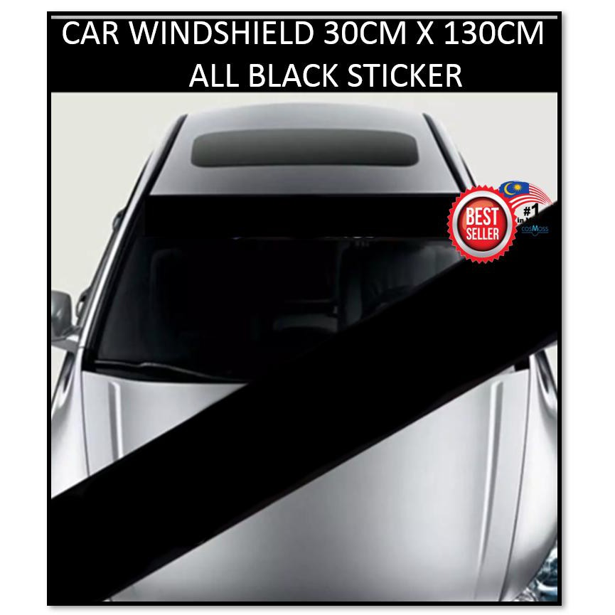 UNIVERSAL Car ALL BLACK Blackout Stickers For Windshield car window ...