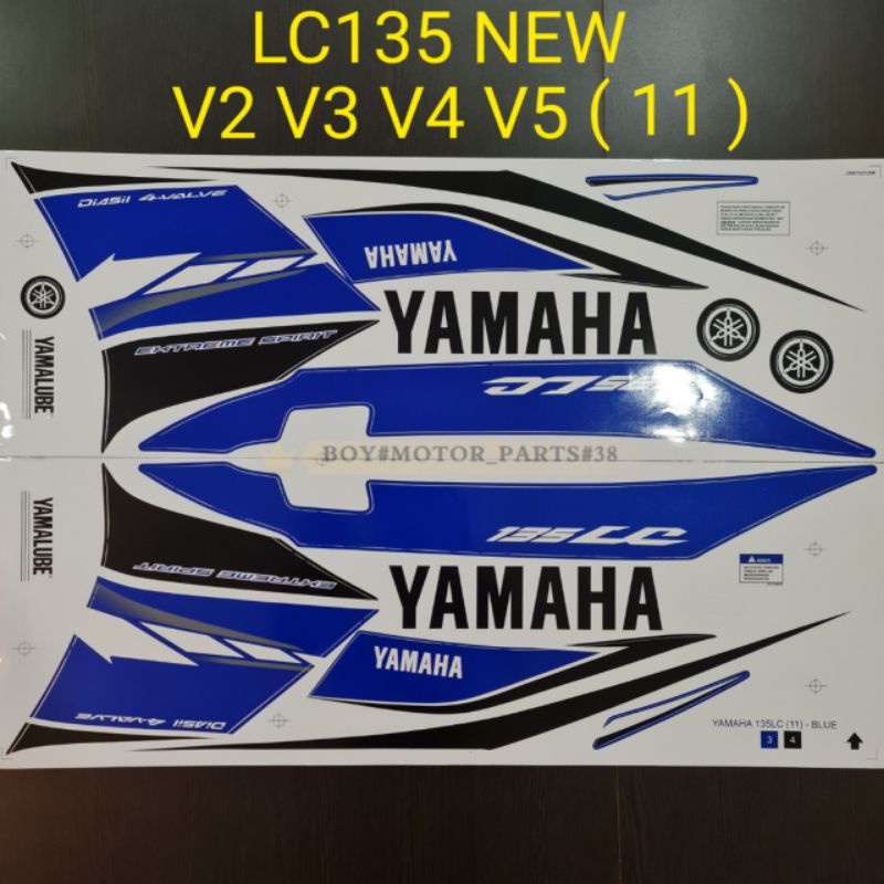 YAMAHA LC135 NEW LCV2 V3 V4 V5 ( 11 ) BODY STRIPE STICKER | Shopee Malaysia