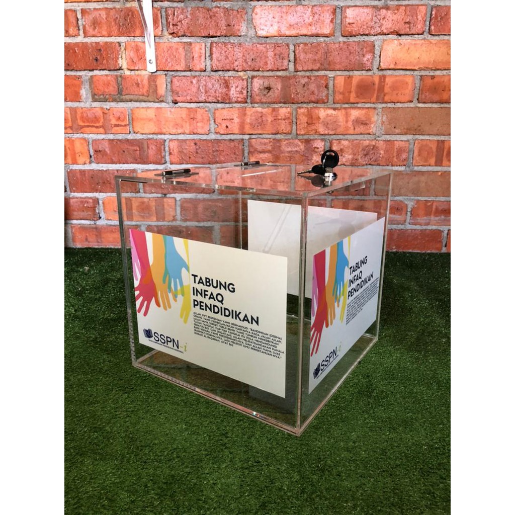 SUPER BIG DONATION BOX/TABUNG ACRYLIC/PETI CADANGAN/SUGGESTION BOX ...