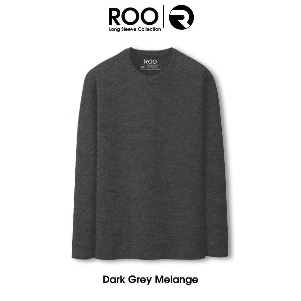 ROO Unisex Long Sleeve Plain Round Neck T-Shirt Multiple Colour 100% ...