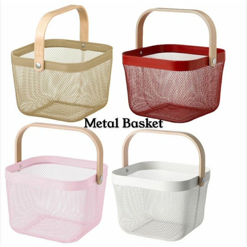 Multi Purpose Basket White/Pink/Gray/Green Kaison Raga Besi Bakul Roti ...