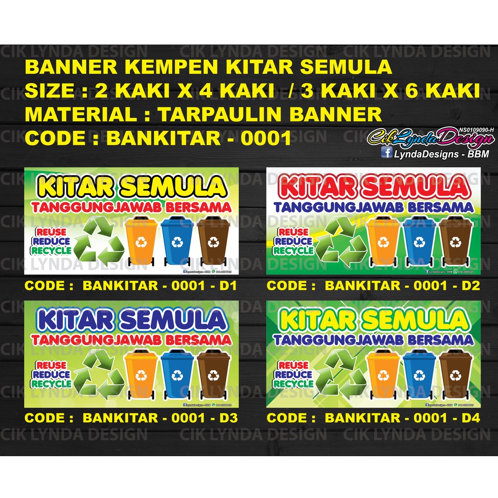 PRE-ORDER - BANNER KITAR SEMULA (3R) SEKOLAH - 2 KAKI X 4 KAKI | Shopee ...