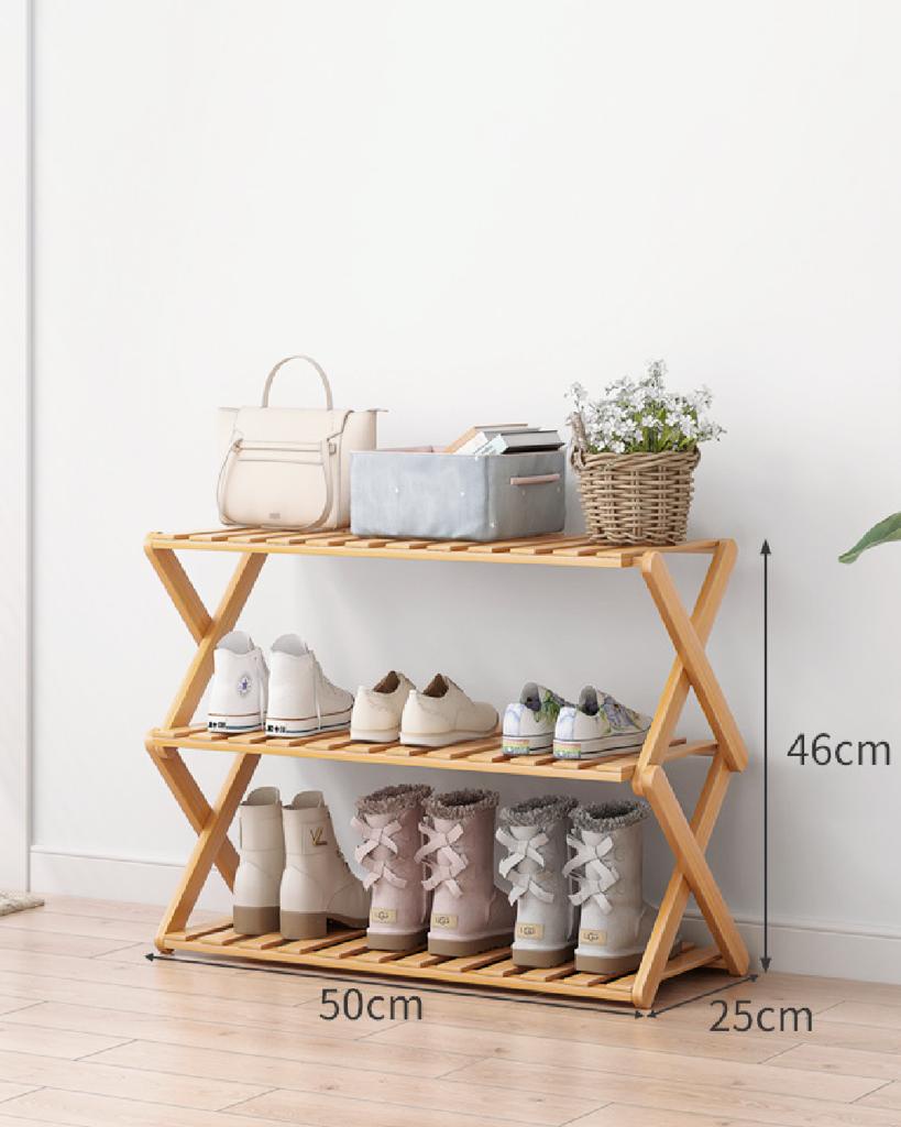ACG Shoe Rack 2/3/4 Tier Multi Layer Foldable Shoe Rack 50cm Portable ...