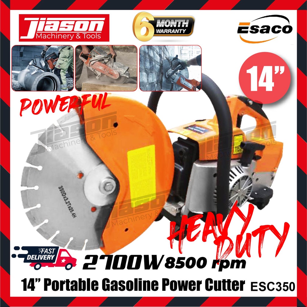 ESACO ESC350 / ESF350 14" 2-Stroke Portable Power Cutter 2700W 8500RPM ...