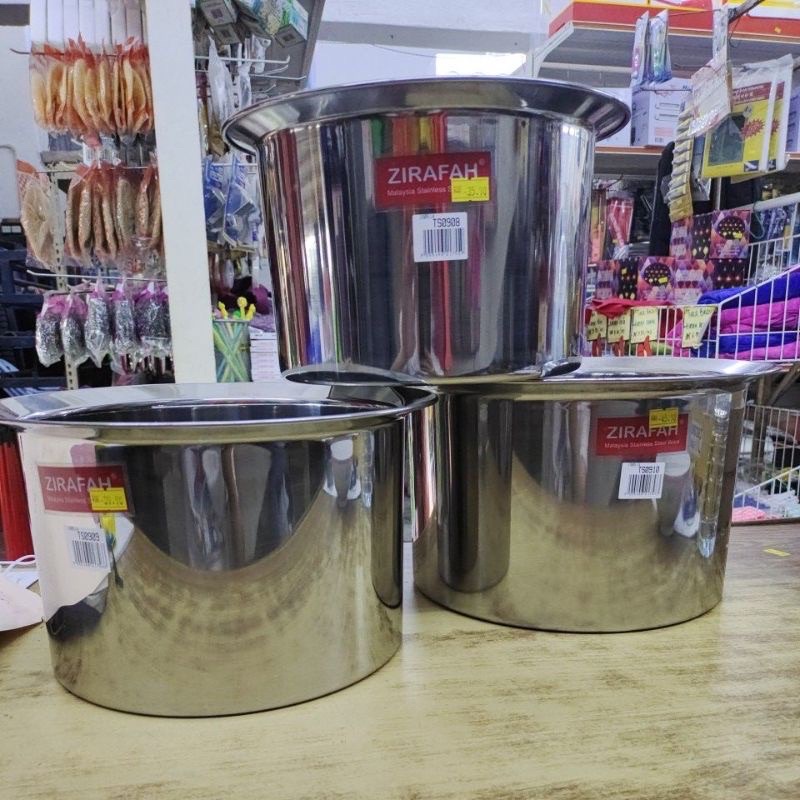 【ZIRAFAH】Stainless Steel Oil Pot 8" / 9" / 10" | Shopee Malaysia