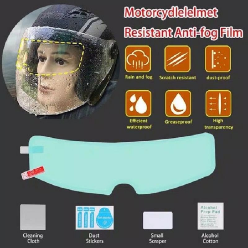 Anti Fog Helmet Glass Helmet - Helmet Glass Anti Fog Sticker | Shopee ...