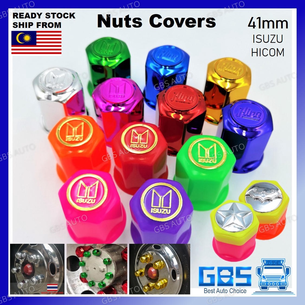 GBS Truck/Lori Cover Nut Lori Nat HICOM HINO ISUZU 41mm Wheel Tayar Nut ...