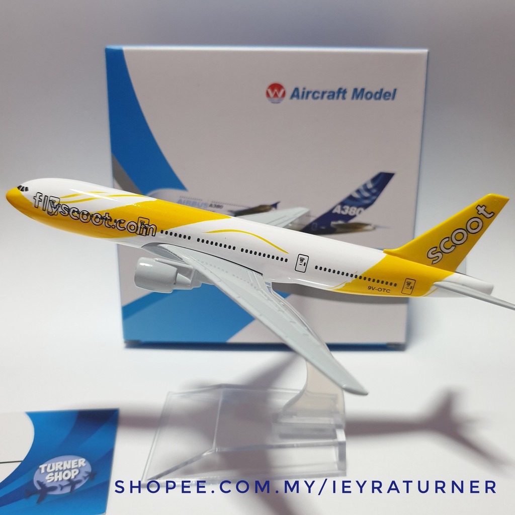 Singapore Scoot B777 Aircraft Model 16cm Die-cast Metal Airplane ...