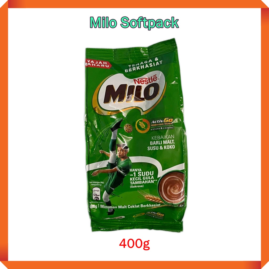 【Ready Stock】(HALAL) Nestle Milo Softpack ⭕ 雀巢美禄 (400g/pkt) | Shopee ...