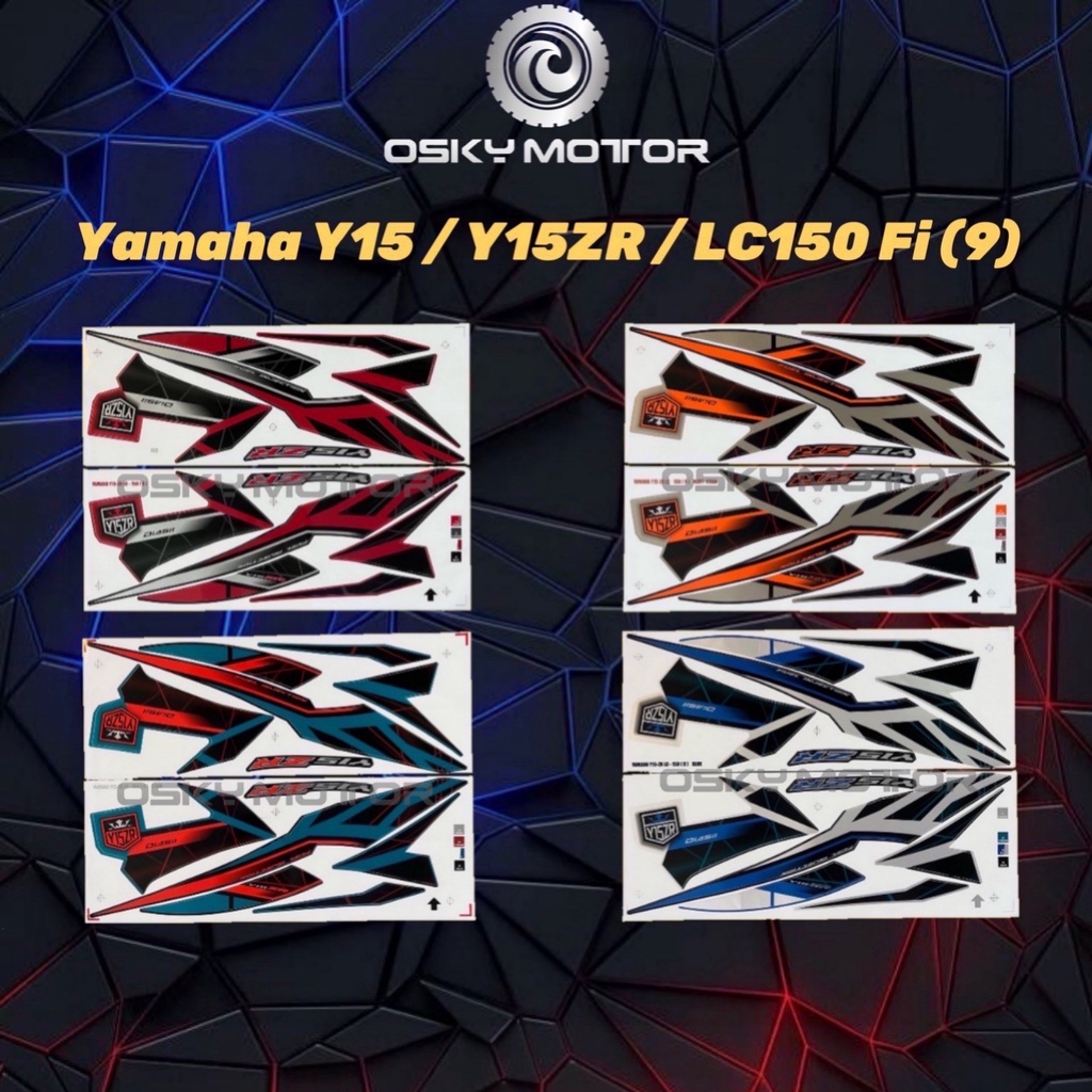 Yamaha Y15 / Y15ZR / LC150 Fi (9) Body Sticker - Red / Matt Titan ...