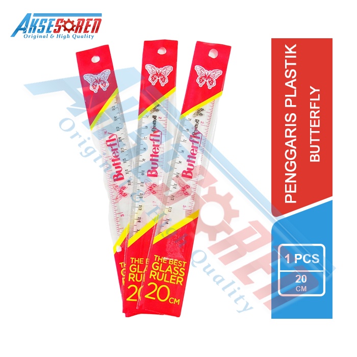 Butterfly Long Plastic Ruler [20 cm] / Line Measuring Tool Ruler ...