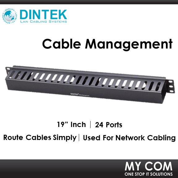 Dintek 19" 1U Cable Management Panel With Front Wiring Duct | Shopee ...